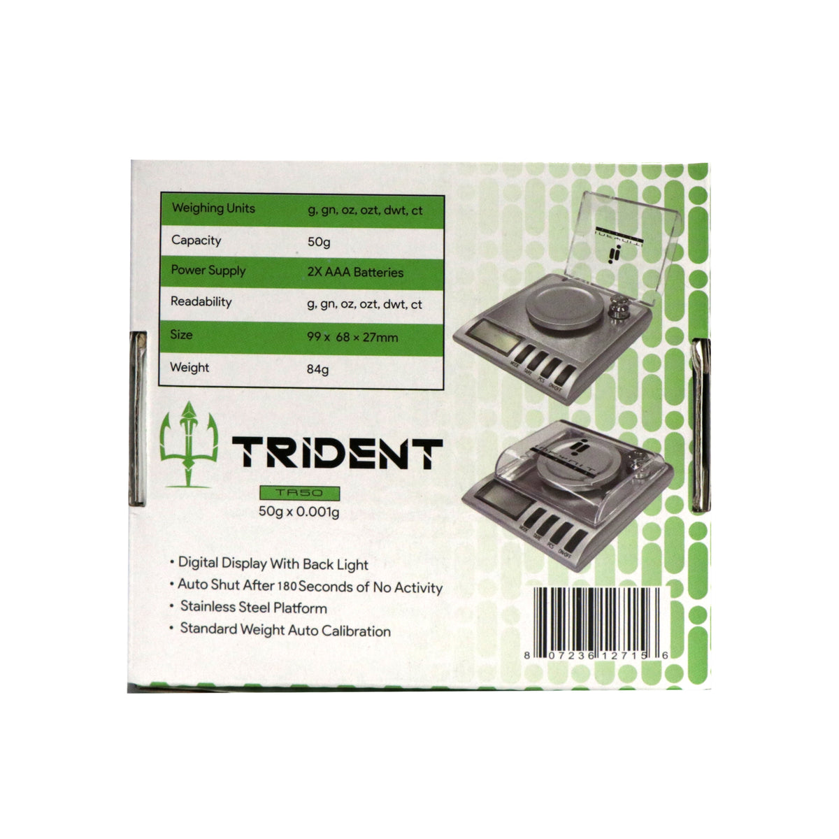 Trident Digital Scale, 50g x 0.001g – Infyniti Scales